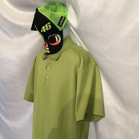 Nike | Shirts | Nike Golf Neon Green Activewear Polo Shirt Vr46 Monster ...